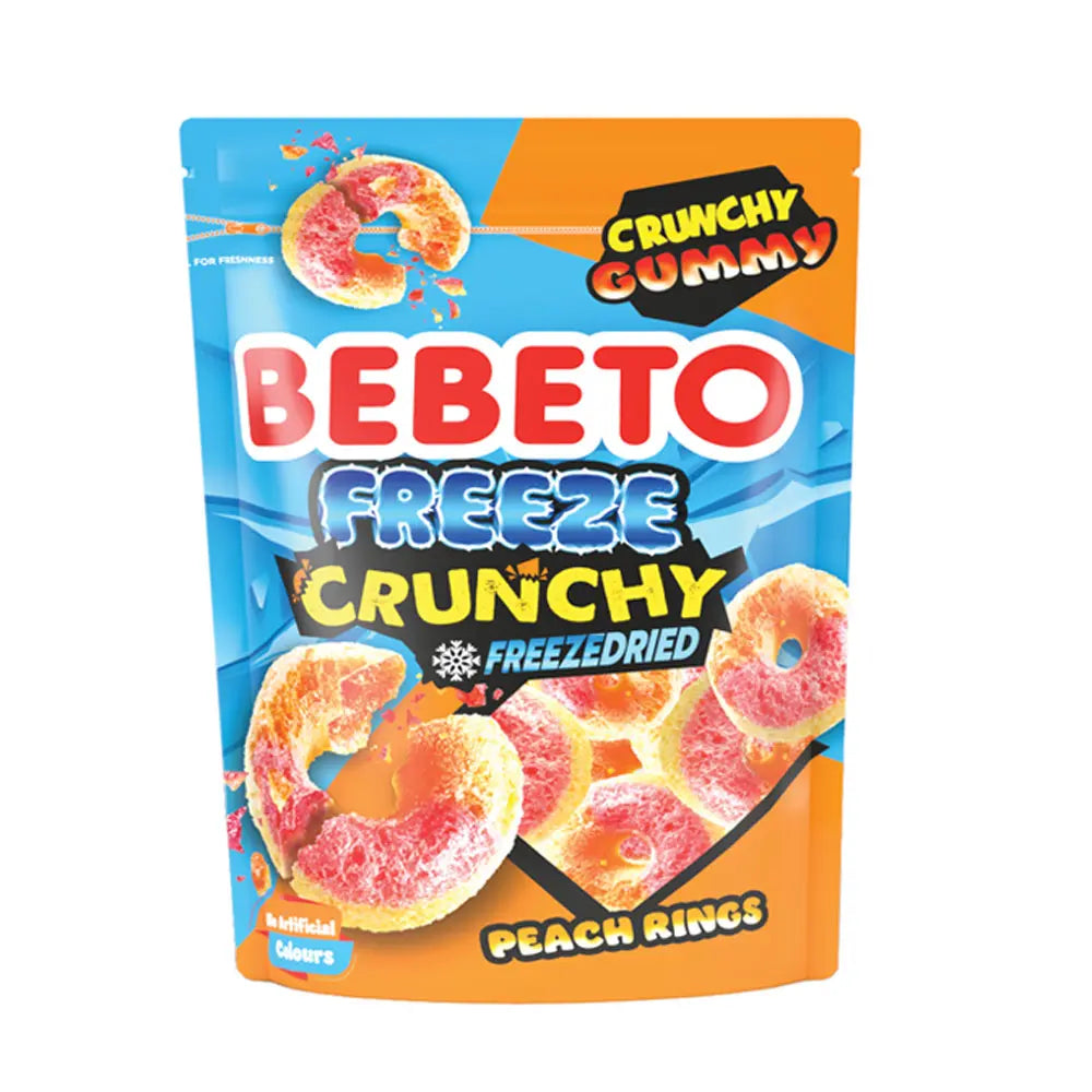 Bebeto Freeze Crunchy Peach Rings 35g – Foodpaket