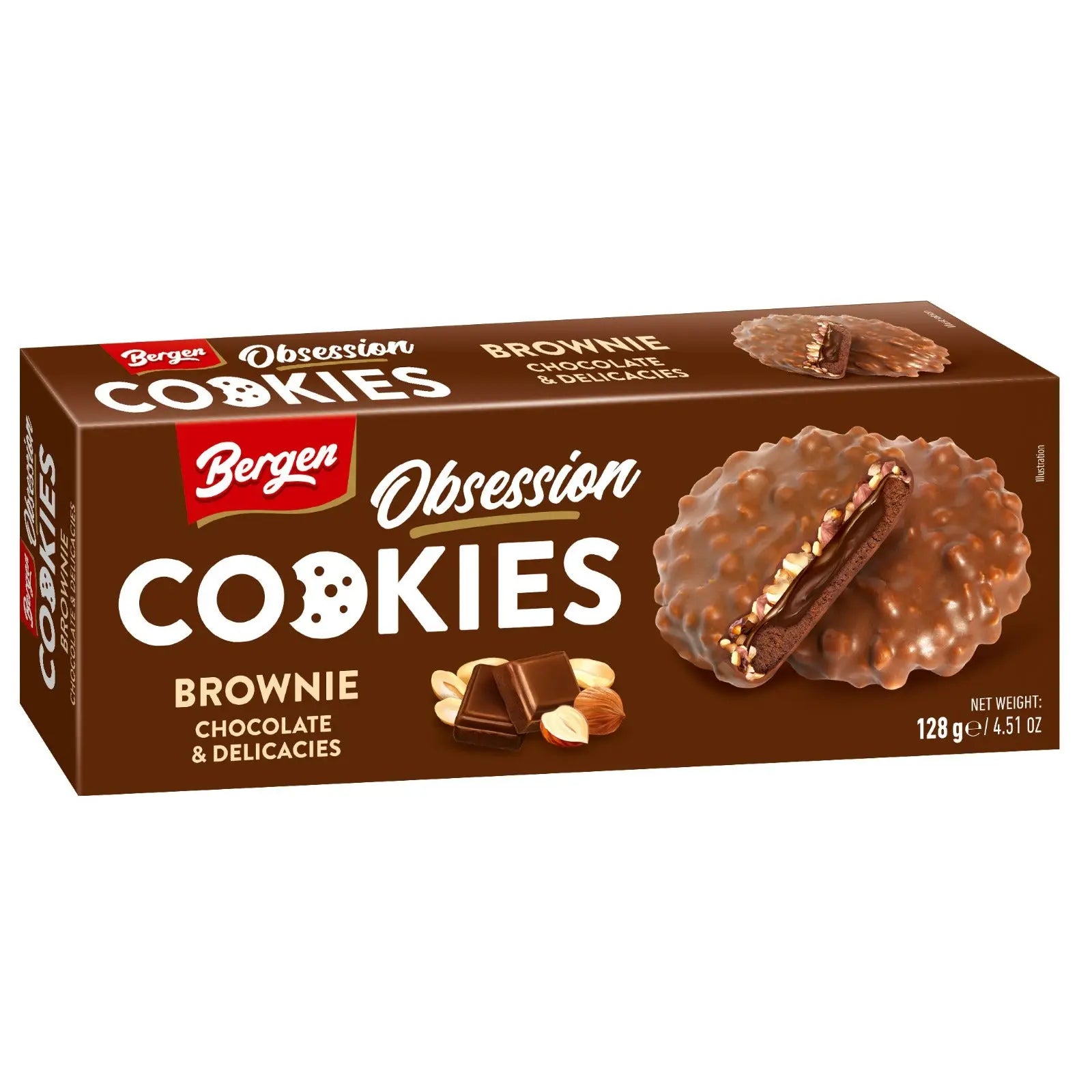 Bergen Cookies Brownie Chocolate & Delicacies - 128g – Foodpaket