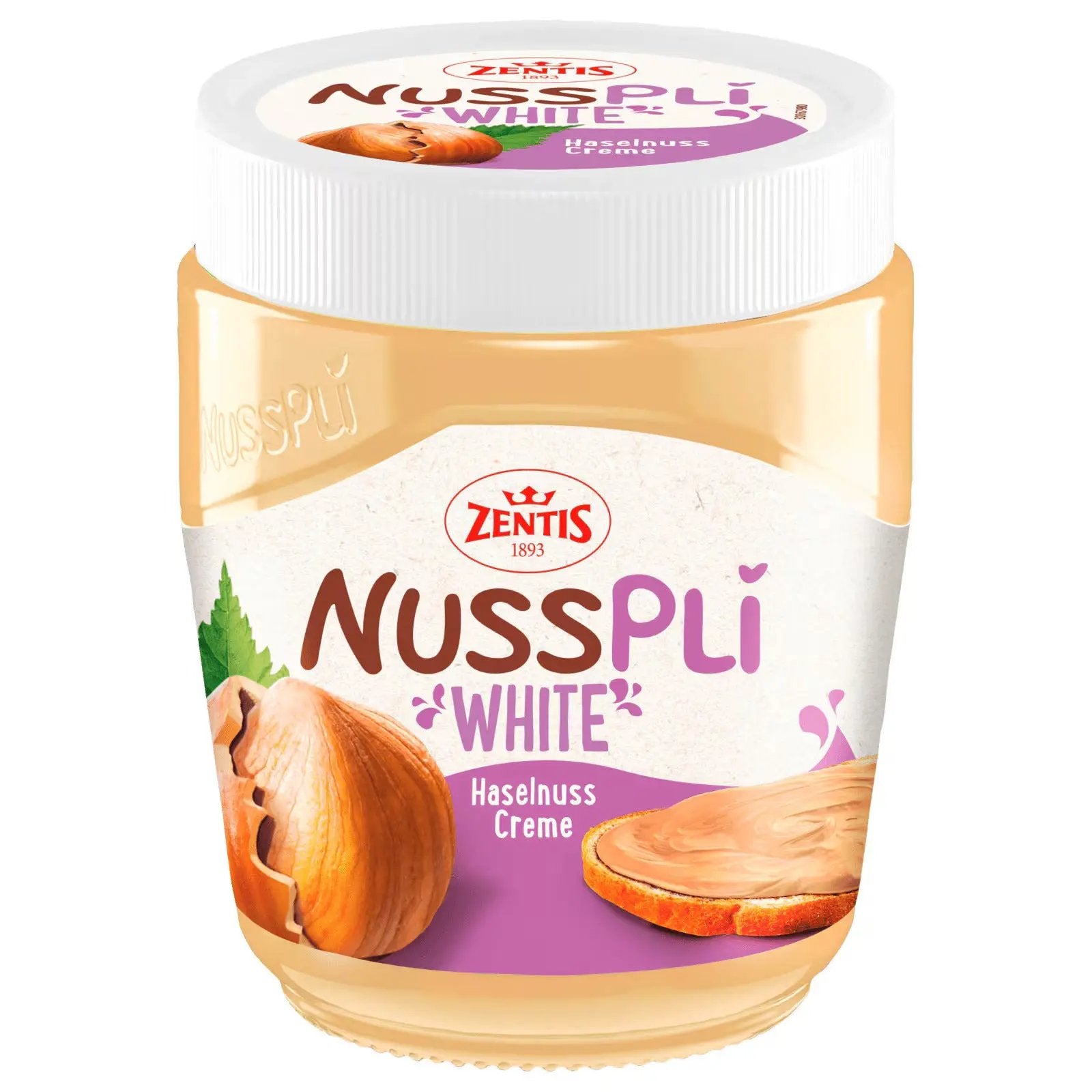 Zentis Nusspli White Haselnuss Creme - 300g – Foodpaket